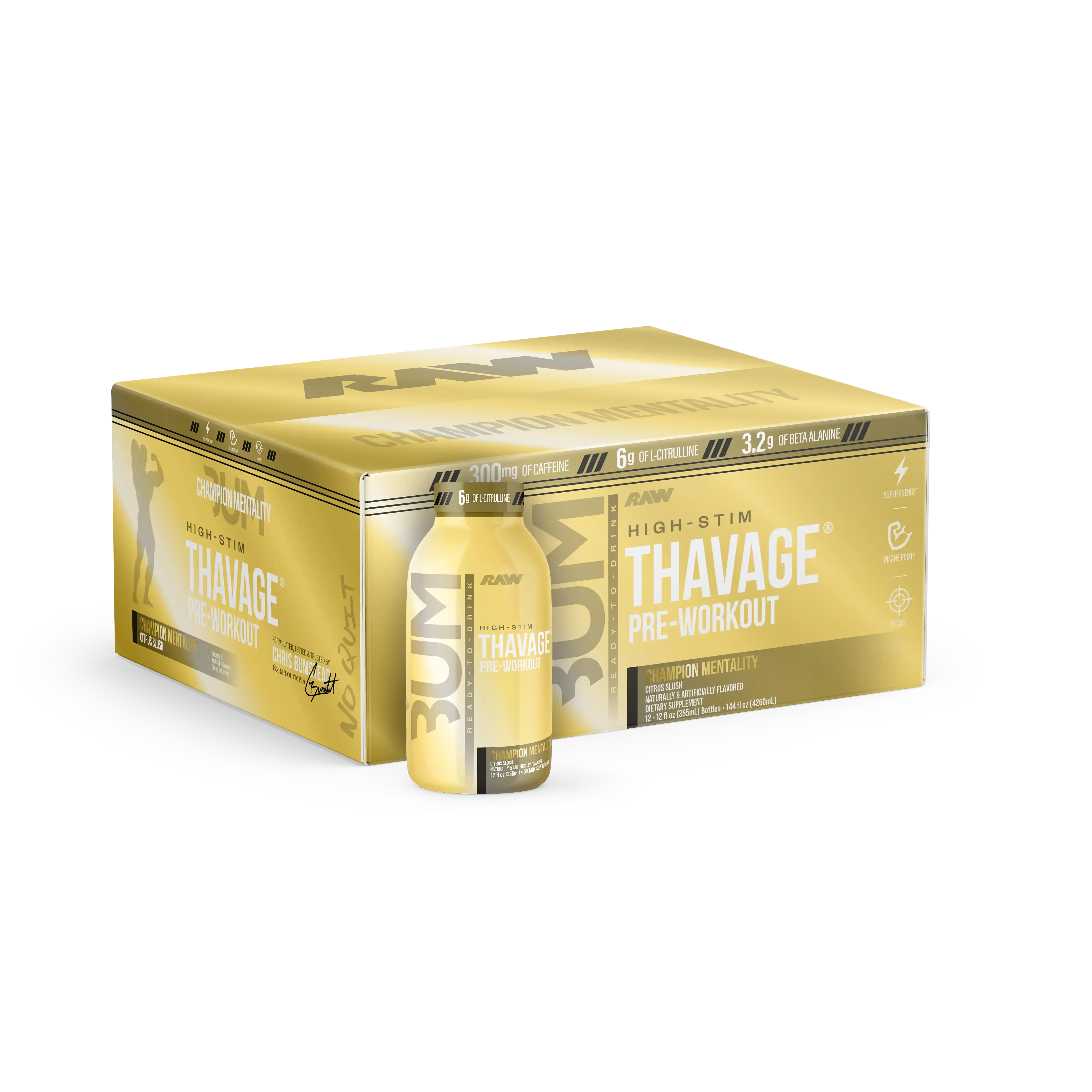 Thavage RTD Pre-Workout – Get Raw Nutrition